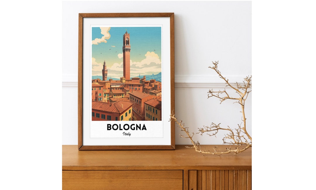 Poster Bologna Italy Wall Art Bologna Italy Gift Retro Style Poster ...
