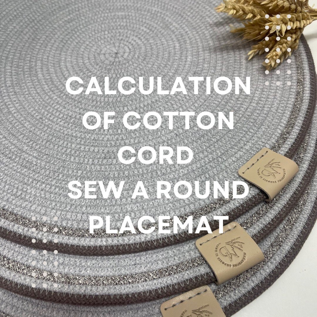Round Placemat Sewing Pattern - With Cord Usage Guide for Effortless ...