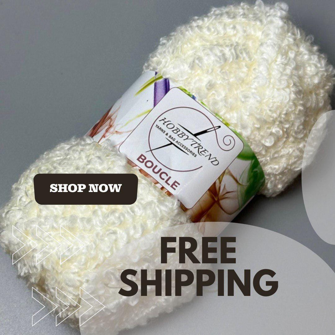 Boucle Yarn - Soft and Cuddly Wool Boucle Yarn - Ideal for Cozy Knits ...