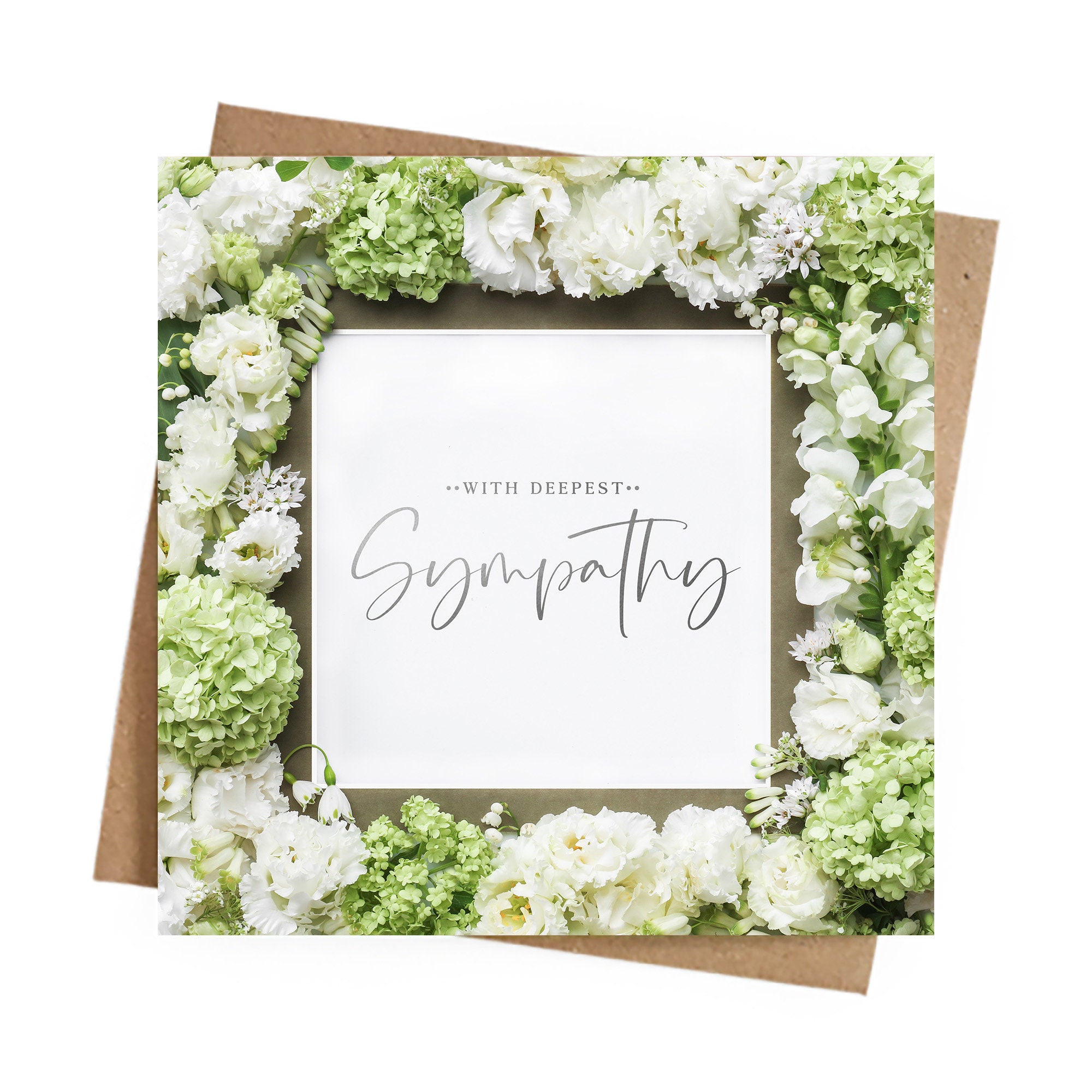 Deepest Sympathy Card, Floral Sympathy Card, Sorry for Your Loss Card ...