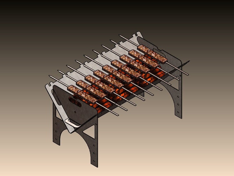Fire Pit,detachable Brazier Dxf / BBQ Grill Dxf / Folding Barbecue ...