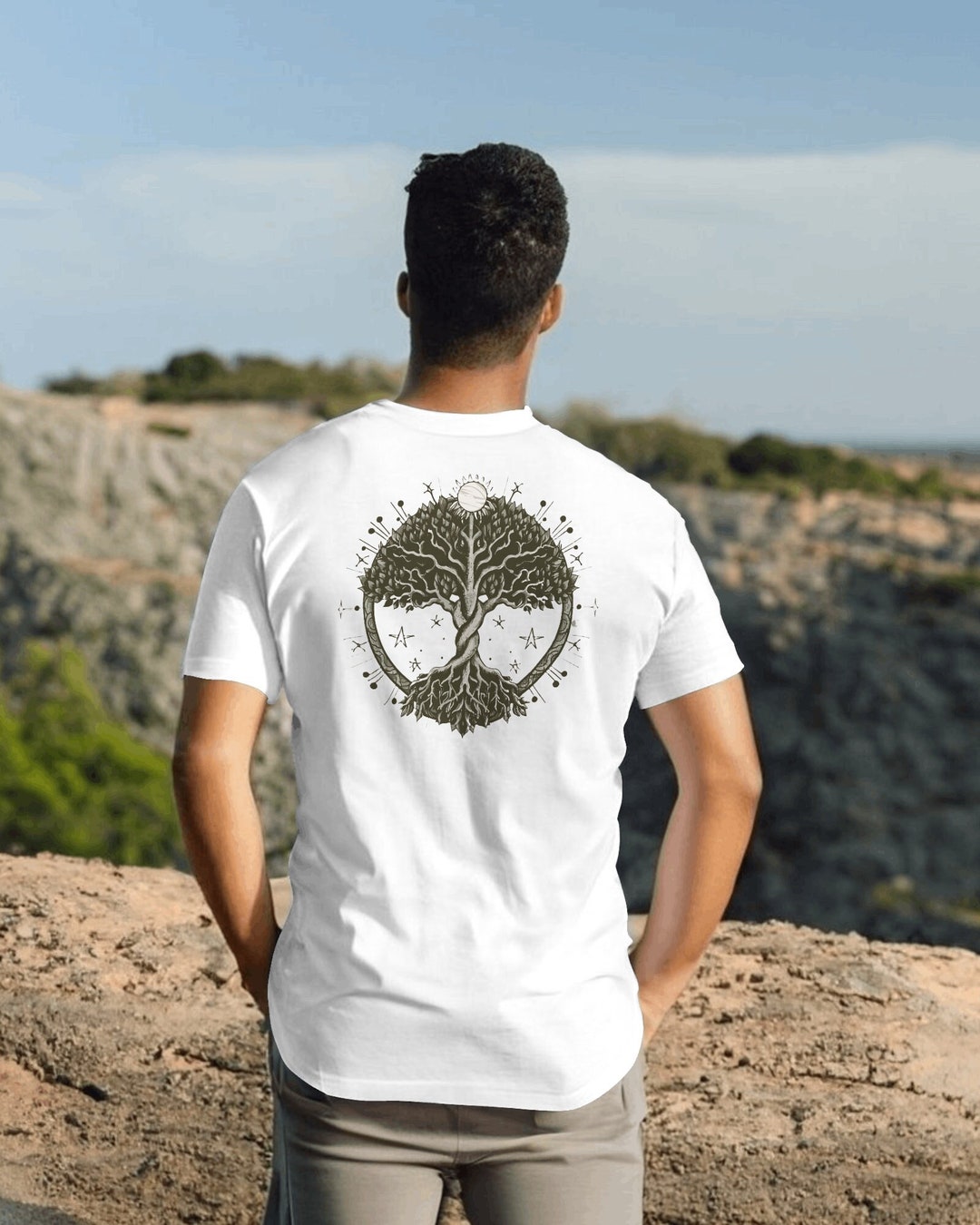 T-shirt Tree of Life, Naturelover Tshirt Plants Gift Shirt Print Shirt ...