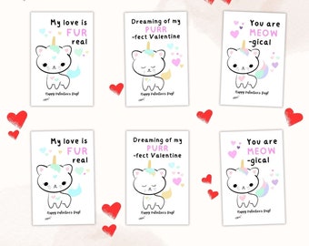 Dog Valentine's Day Cards Printable Classroom Valentine's Day Cards for ...