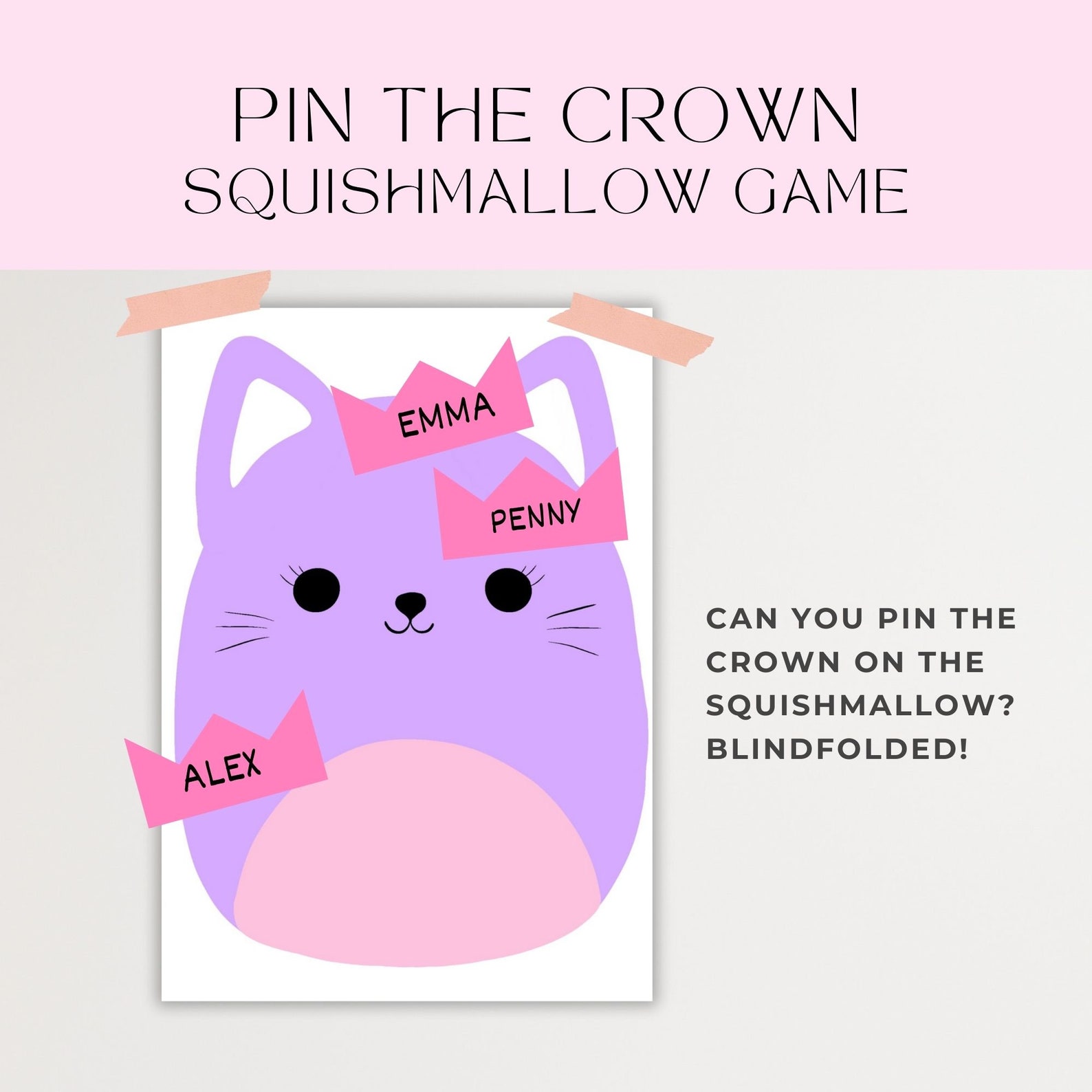 Kids Games Printable Squish Birthday Instant Download Party Games This ...