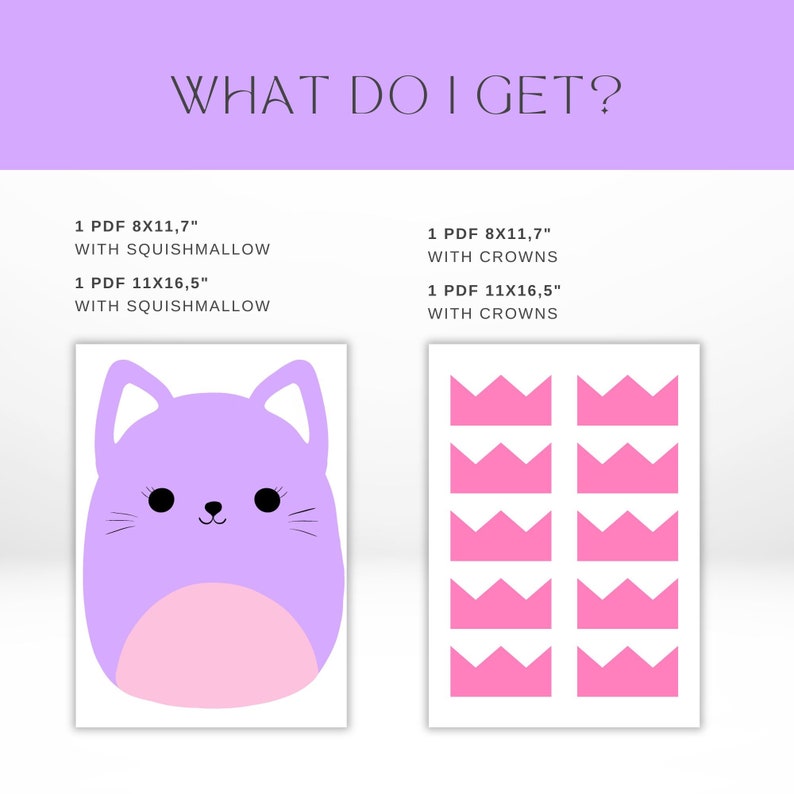 Squishmallow Birthday Party Game Pin the Crown on the Squishmallow ...