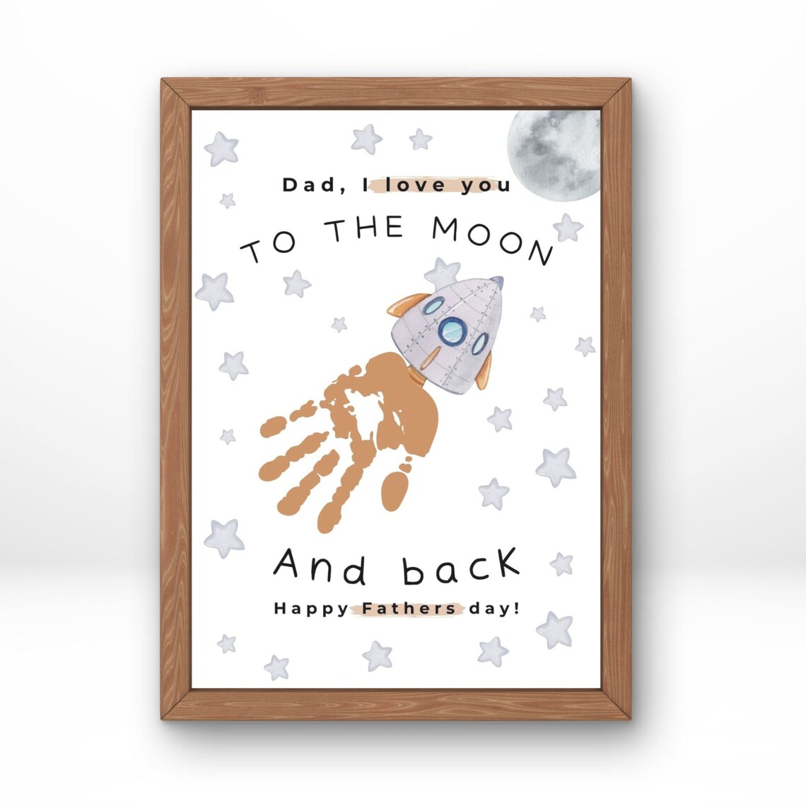 Fathers Day Handprint Craft PRINTABLE Gift for Dad From Kids Toddler ...