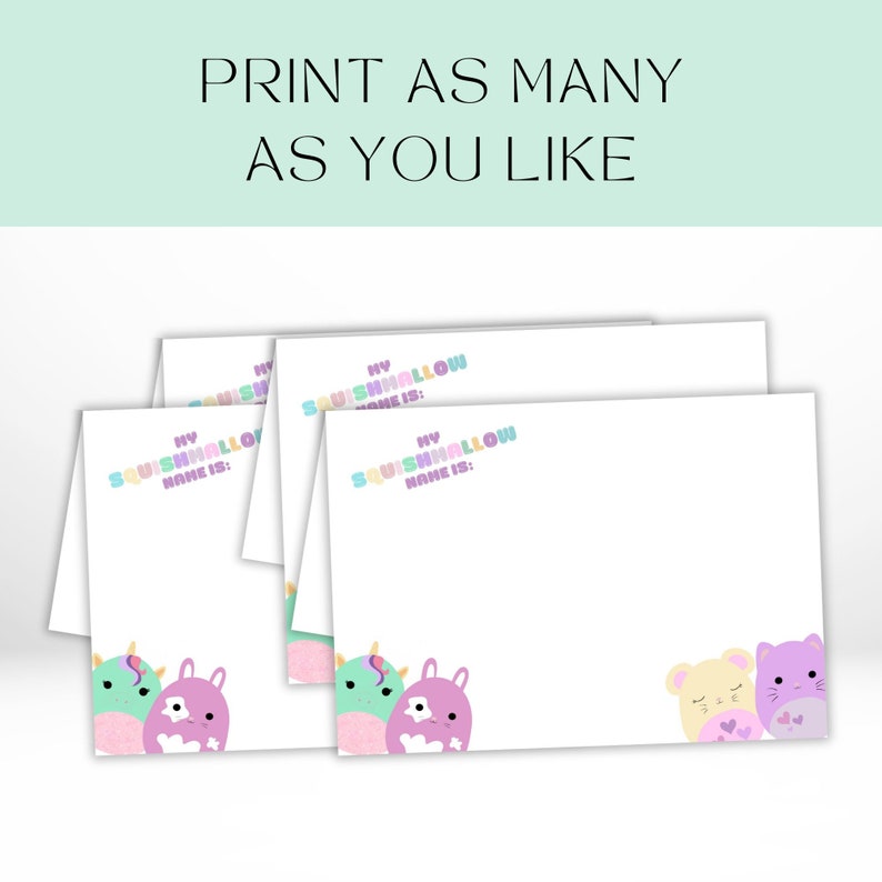 Squishmallow Birthday Party Game What's Your Squishmallow Name ...