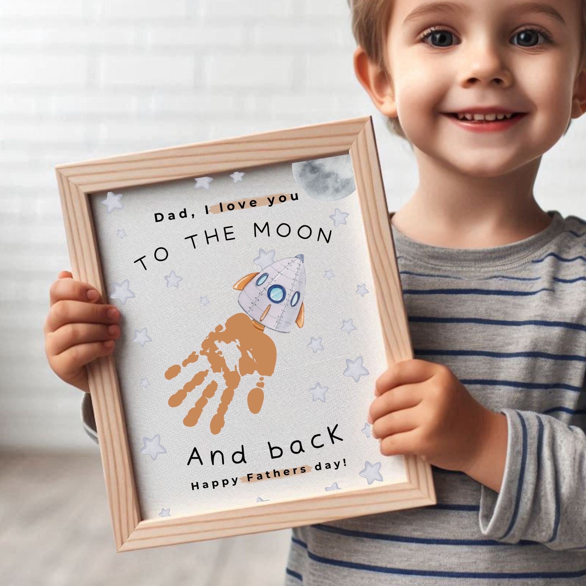 Fathers Day Handprint Craft PRINTABLE Gift for Dad From Kids Toddler ...