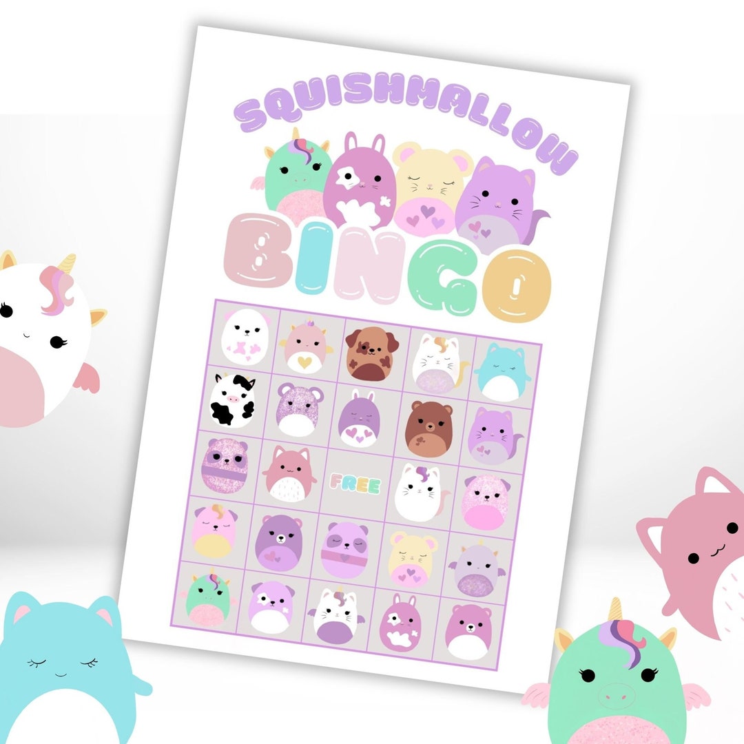 Kids Bingo Printable Instant Download Squish Bingo Birthday Games ...