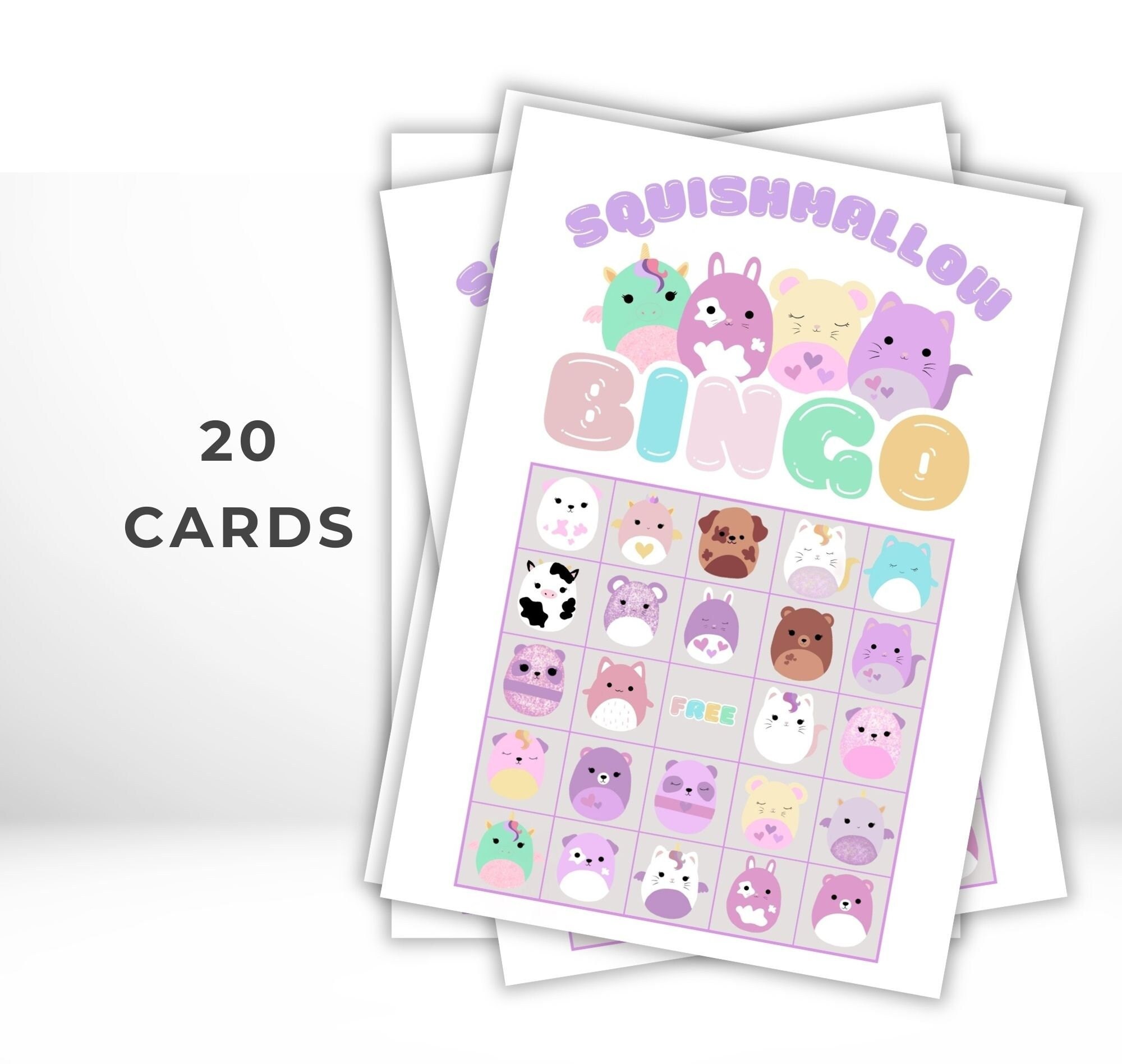 Kids Bingo Printable Instant Download Squish Bingo Birthday Games ...