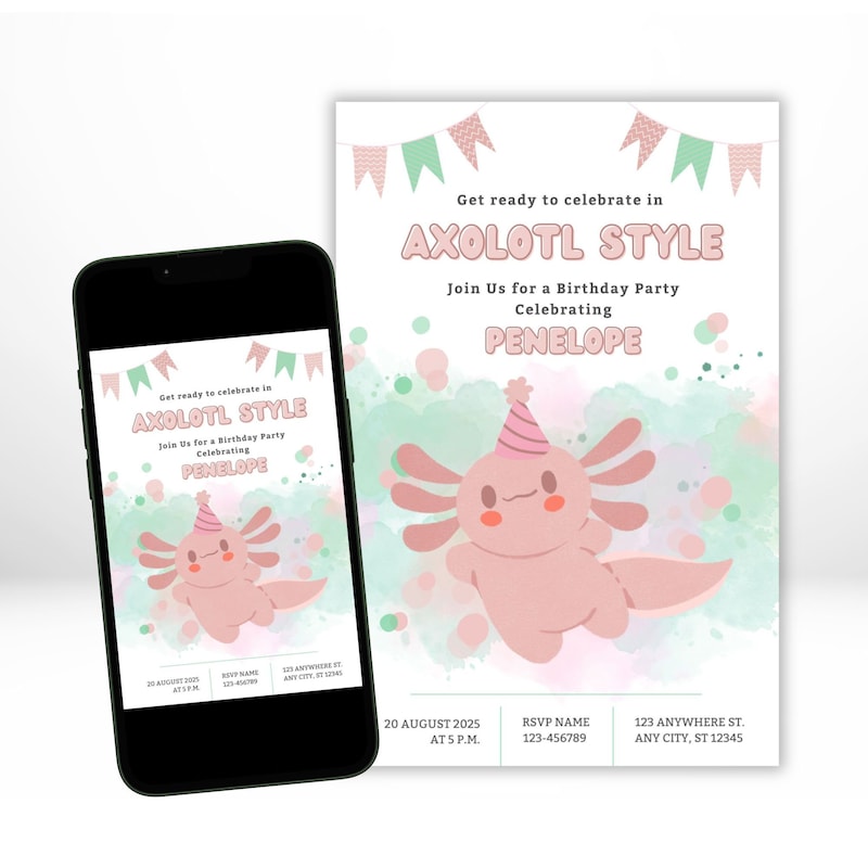 Axolotl Birthday - Etsy