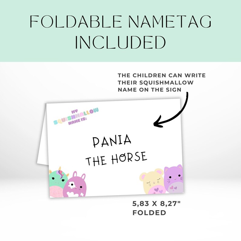 Squishmallow Birthday Party Game What's Your Squishmallow Name ...