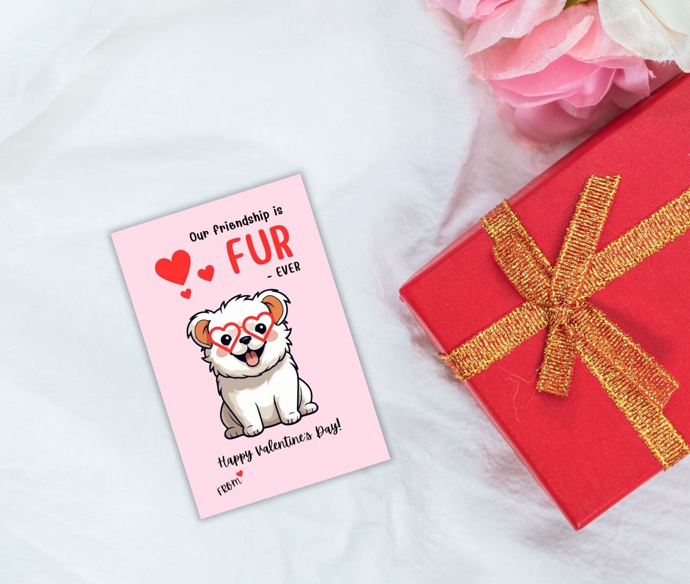 Dog Valentine's Day Cards Printable Classroom Valentine's Day Cards for ...
