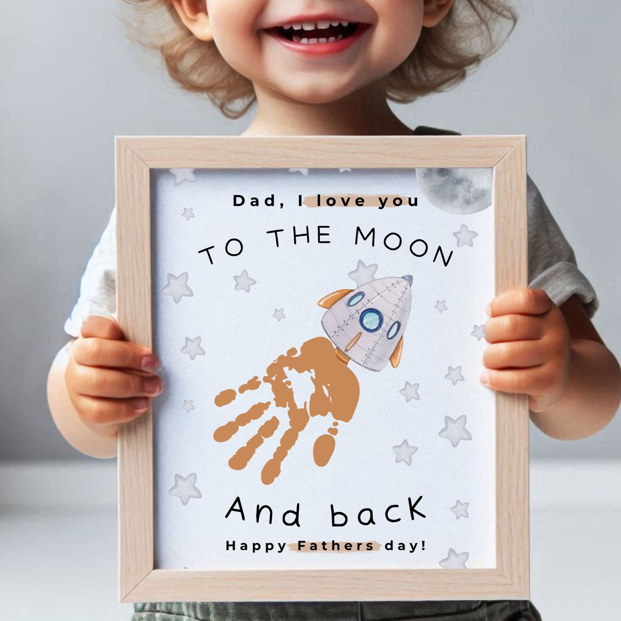 Fathers Day Handprint Craft PRINTABLE Gift for Dad From Kids Toddler ...