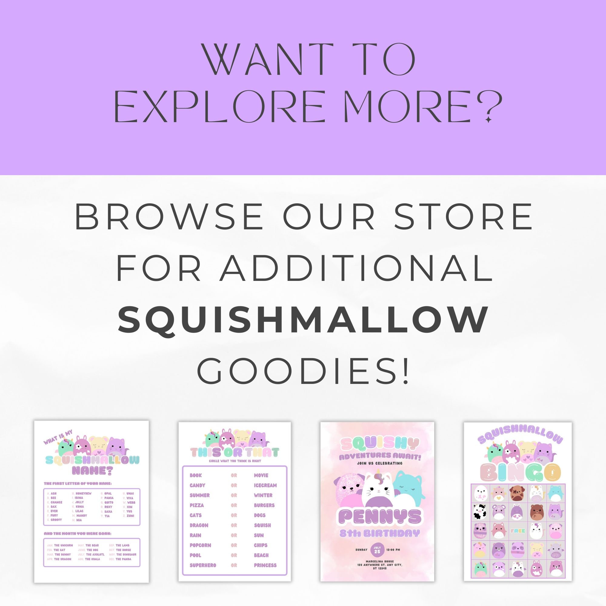 Squishmallow Birthday Party Game Pin the Crown on the Squishmallow ...