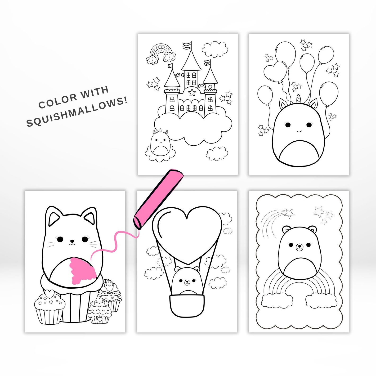 Printable Birthday Activity and Coloring Sheets Squishmallow Birthday ...