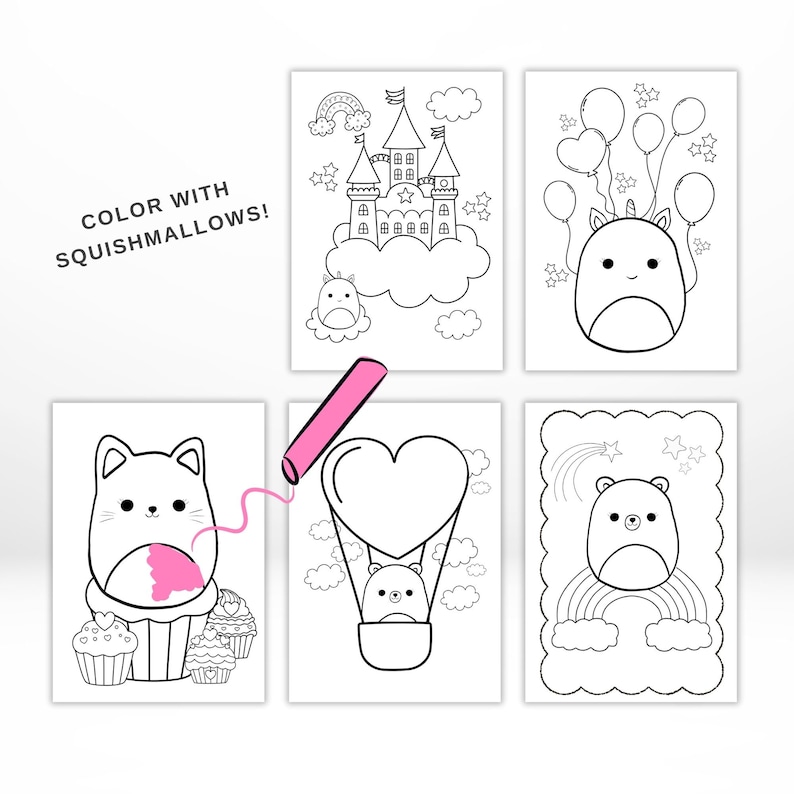 Printable Birthday Activity and Coloring Sheets Squishmallow Birthday ...