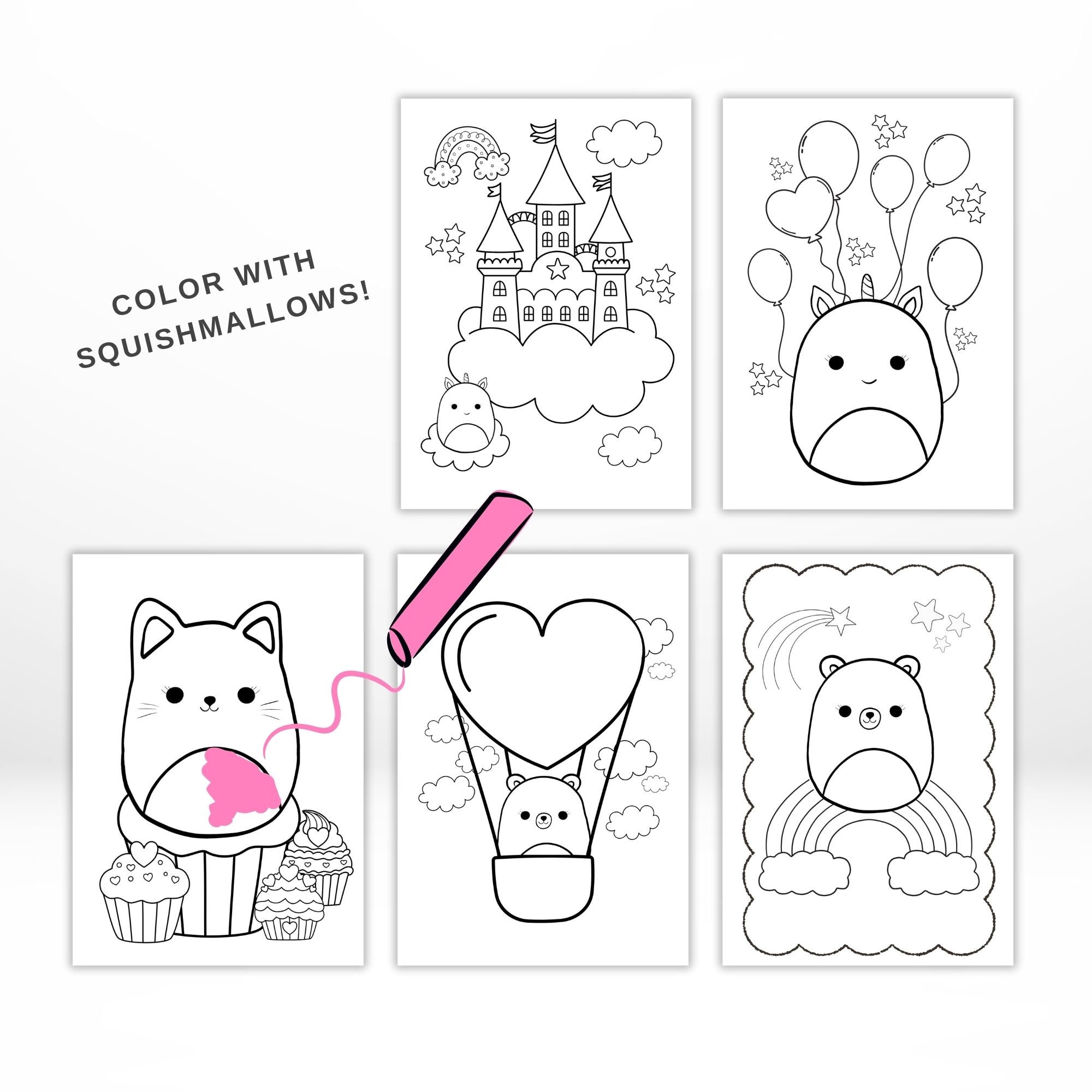 Printable Birthday Activity and Coloring Sheets Squishmallow Birthday ...