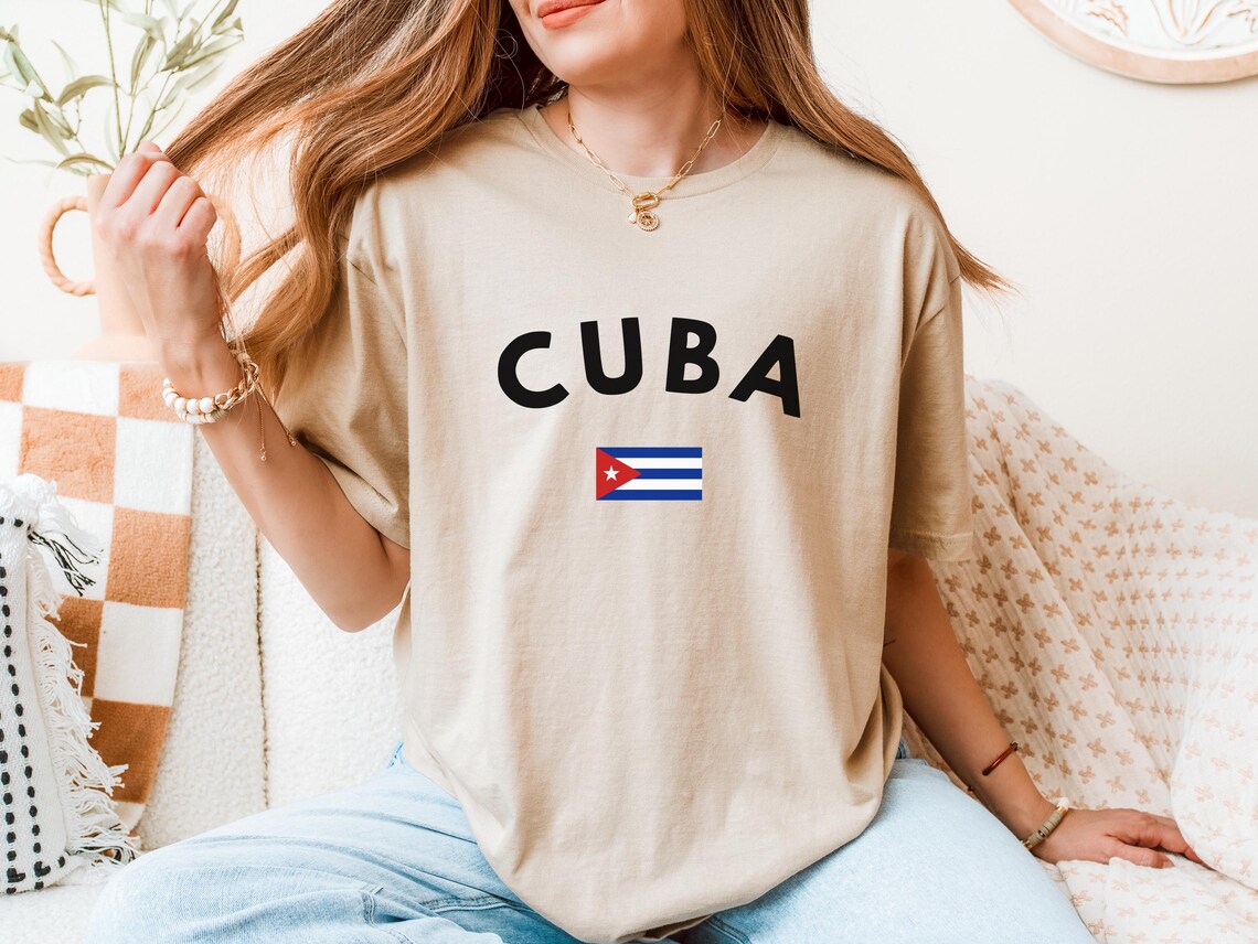 Cuba Flag T Shirt Cuban Pride Gift for Her Cuban Havana Souvenir Tee ...