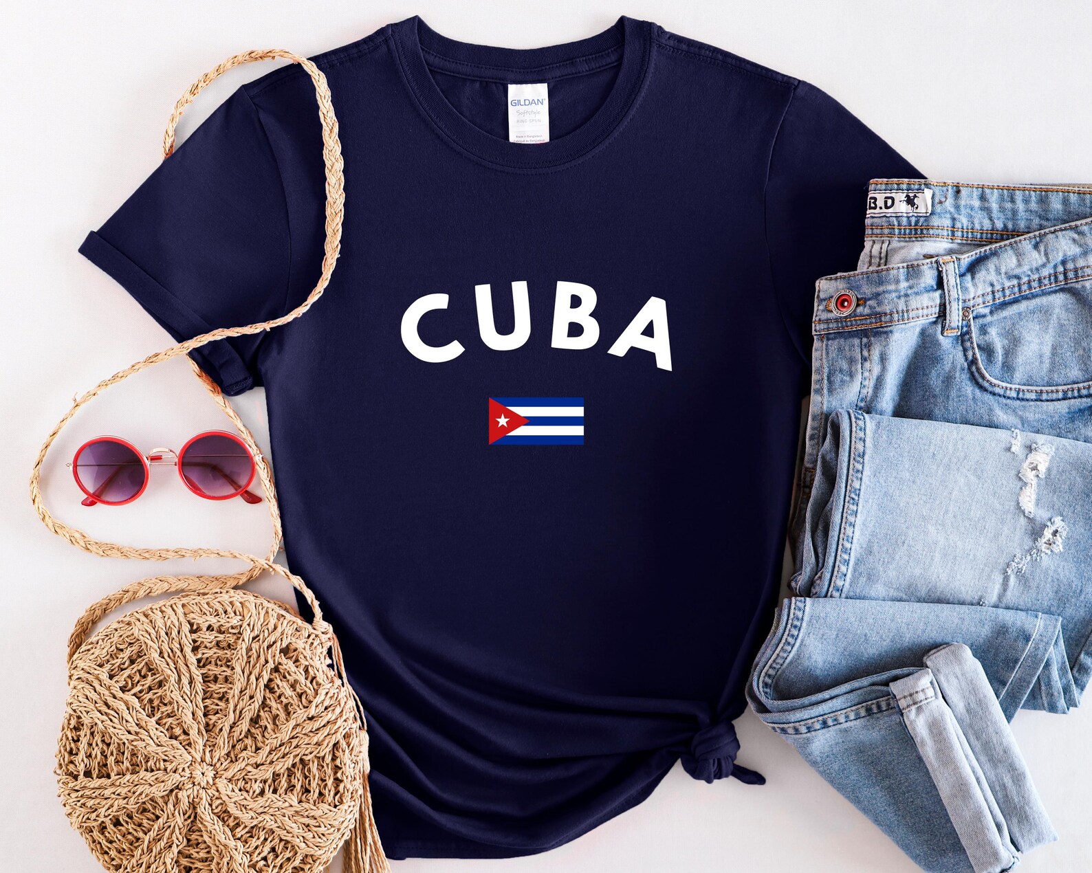 Cuba Flag T Shirt Cuban Pride Gift for Her Cuban Havana Souvenir Tee ...