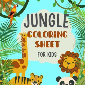 Printable Jungle Theme Coloring Sheet - Etsy