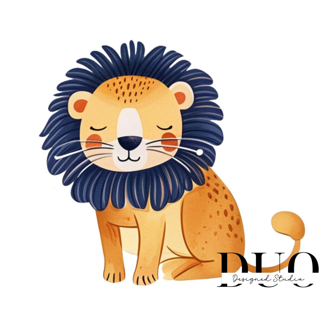 Floral Lion PNG Transfer, Sublimation Transfer File, Iron on Transfer ...