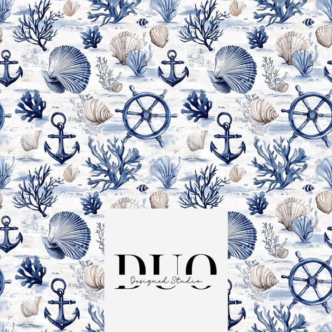 Coastal Nautical Seamless Pattern, Seaside Background Surface Pattern ...
