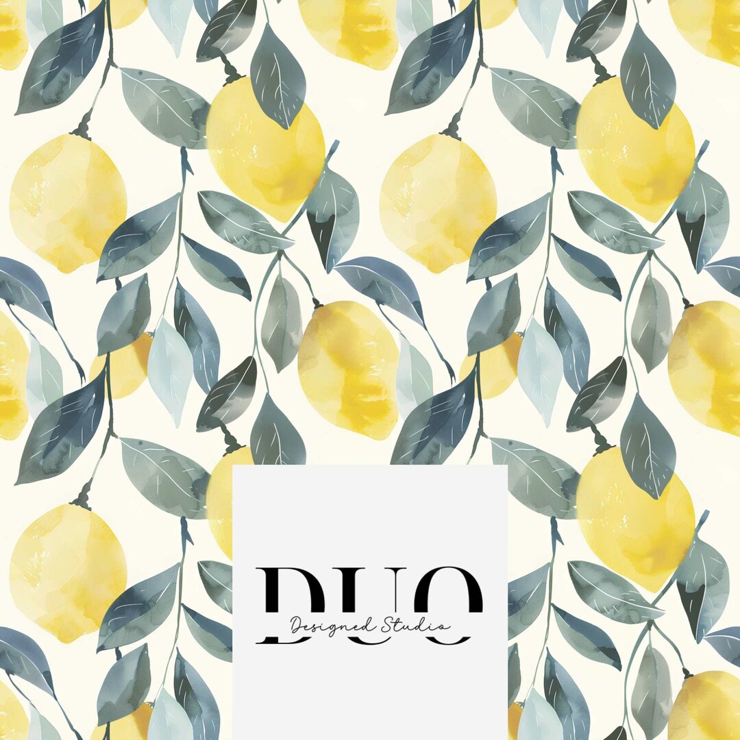 Lemons Citrus Fruit Seamless Pattern, Repeat Tile Surface Pattern ...