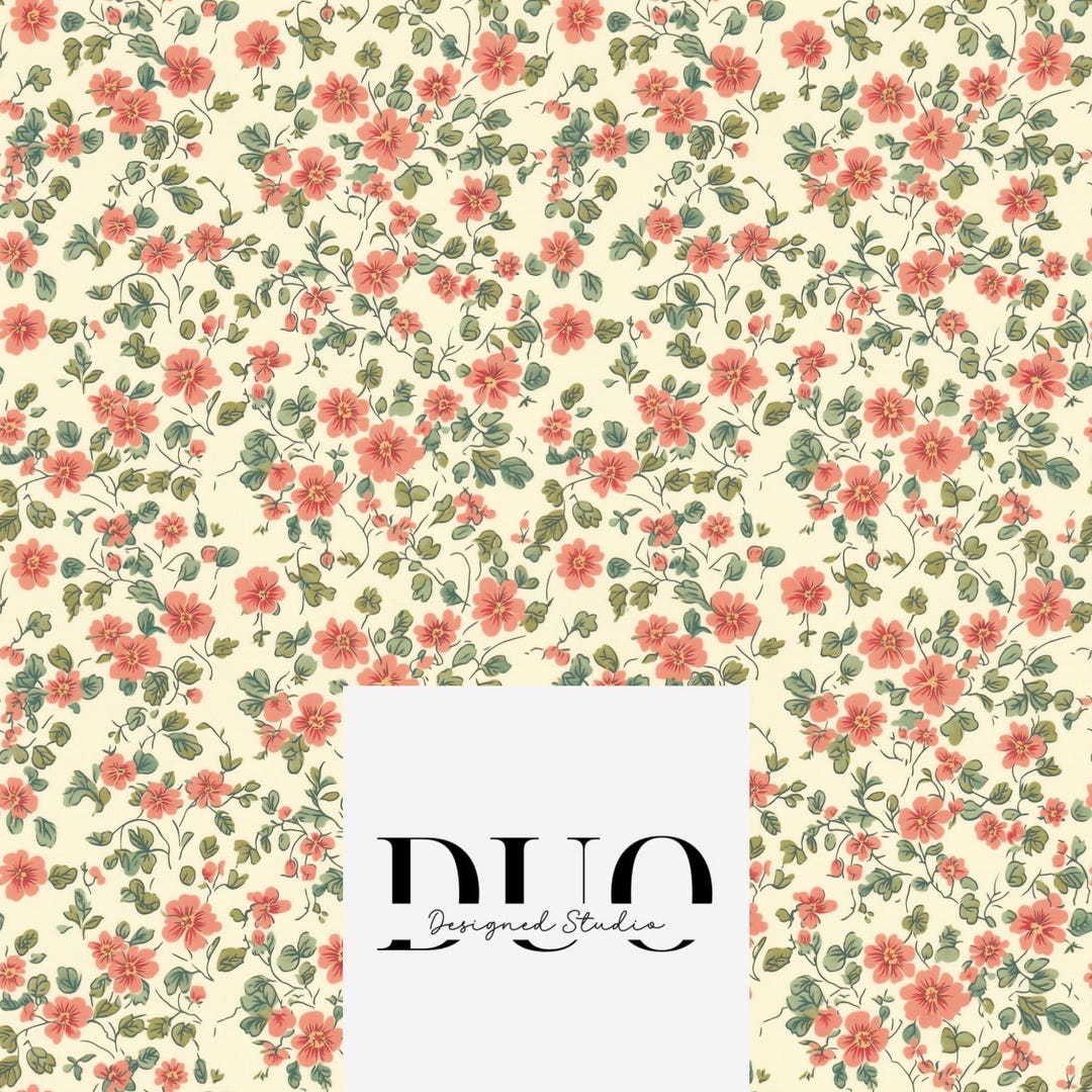 Vintage Ditsy Floral Seamless Pattern, Repeat Tile Surface Pattern ...