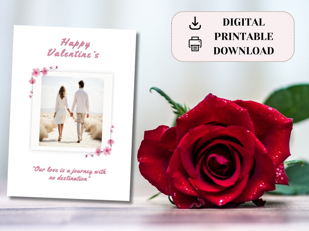 Valentine's Day Card, Digital Love Card, Printable Card, Digital ...