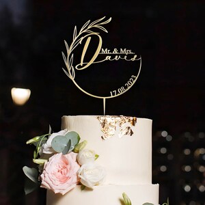 Personalized Cake Topper,gold Cake Topper for Wedding,rustic Wedding ...