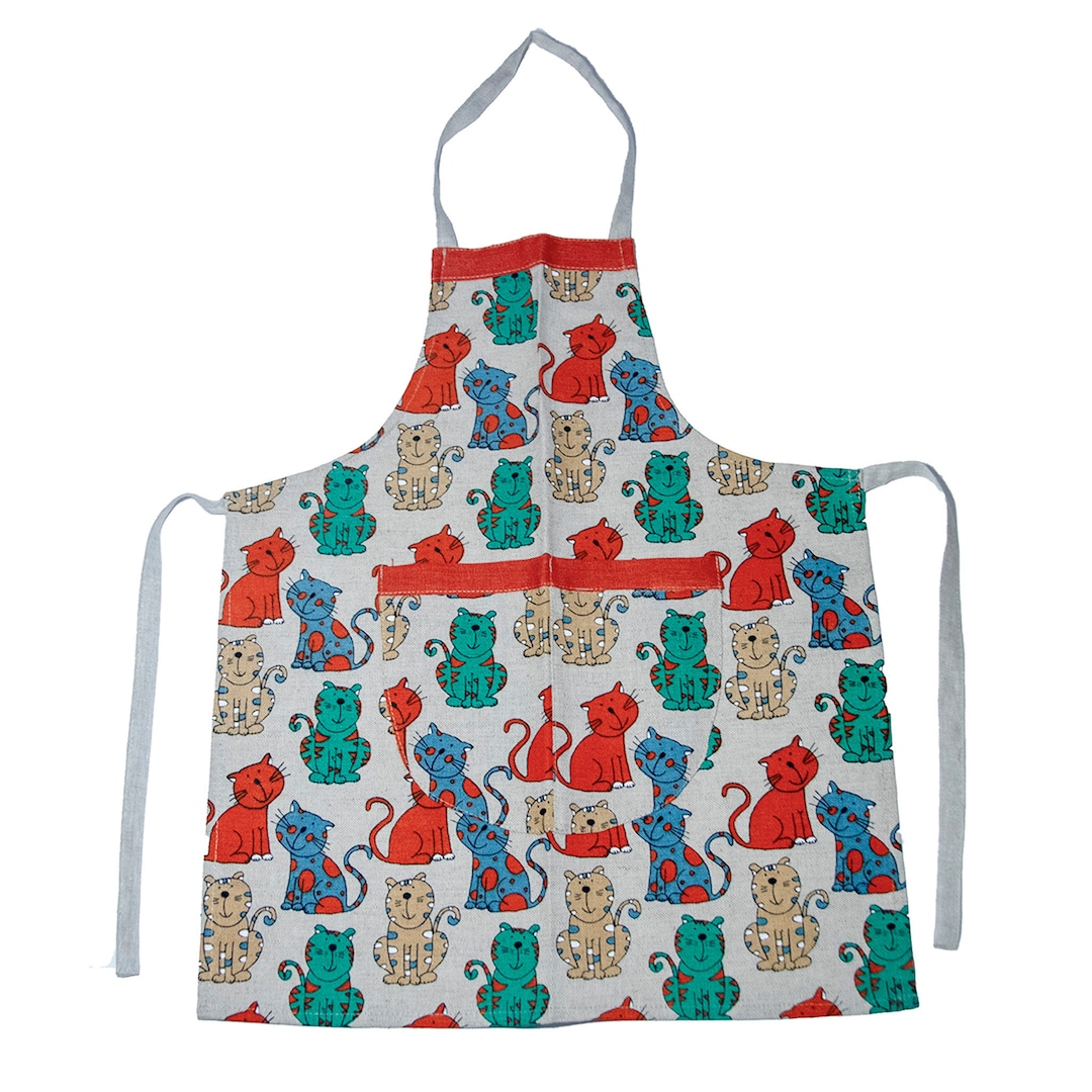 Child's Linen Apron/children's Cooking Apron/linen Toddler Apron/little ...