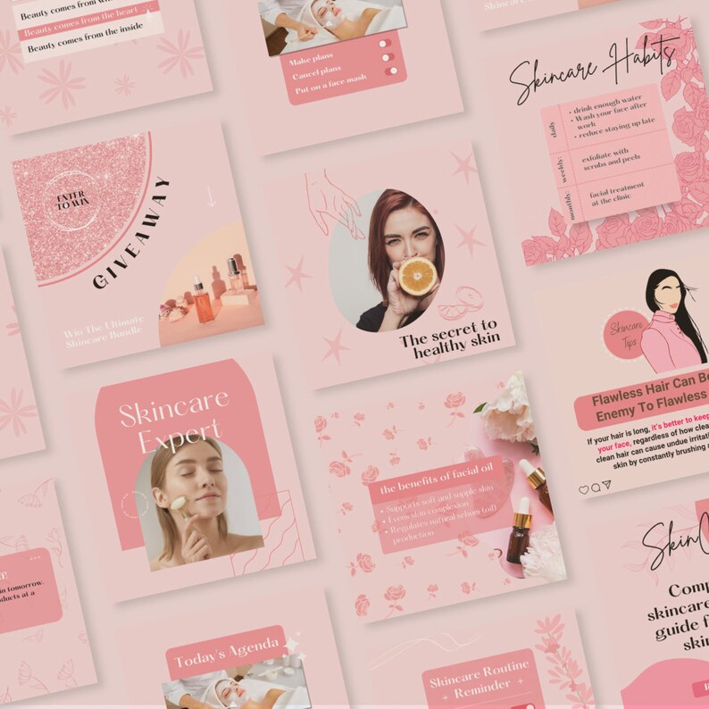 300 Skincare Instagram Templates, Mlm Instagram Templates ...