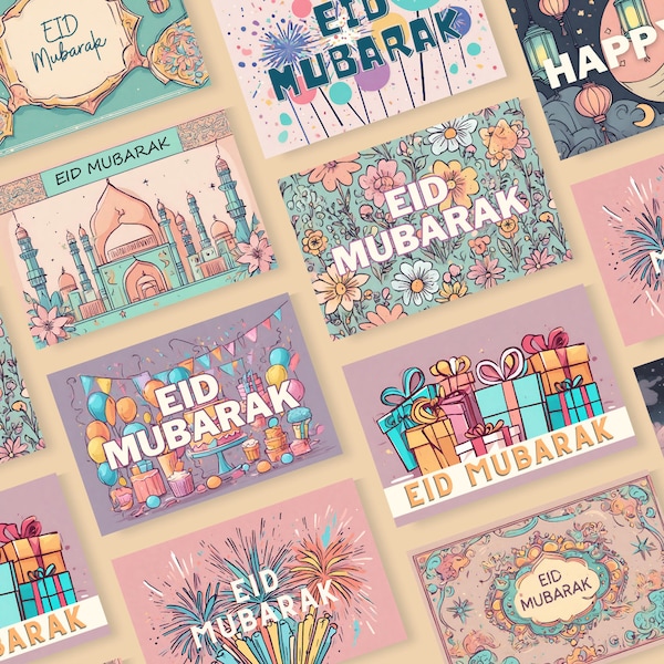 Eid Cards Printable - Etsy