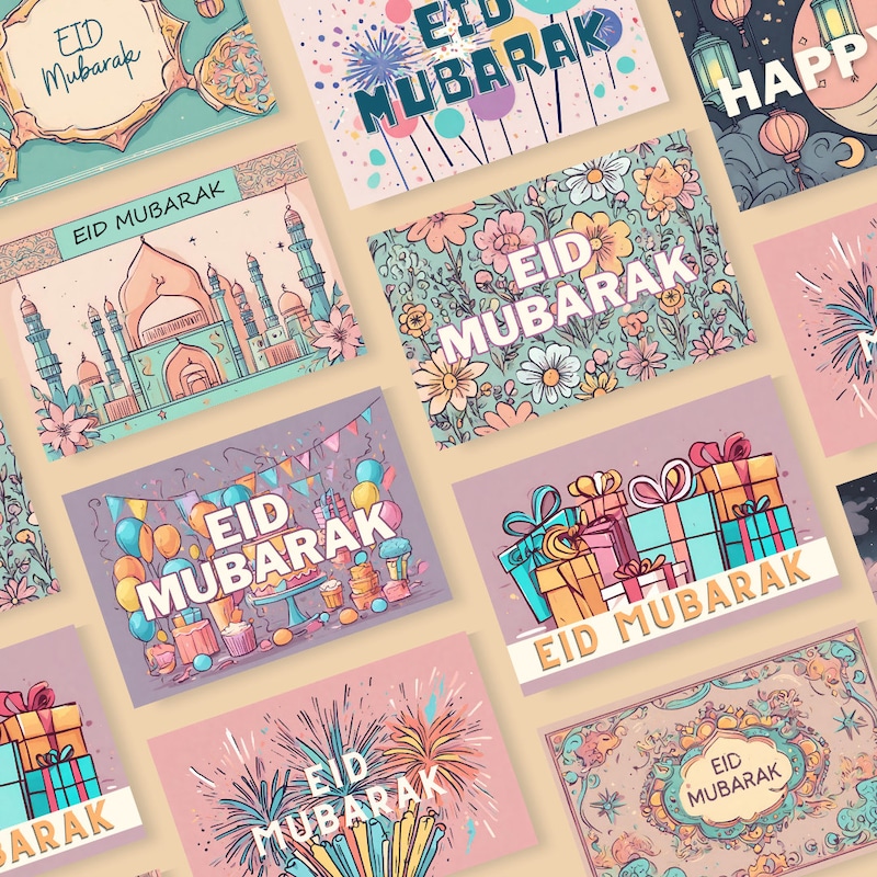 Eid Cards Printable - Etsy