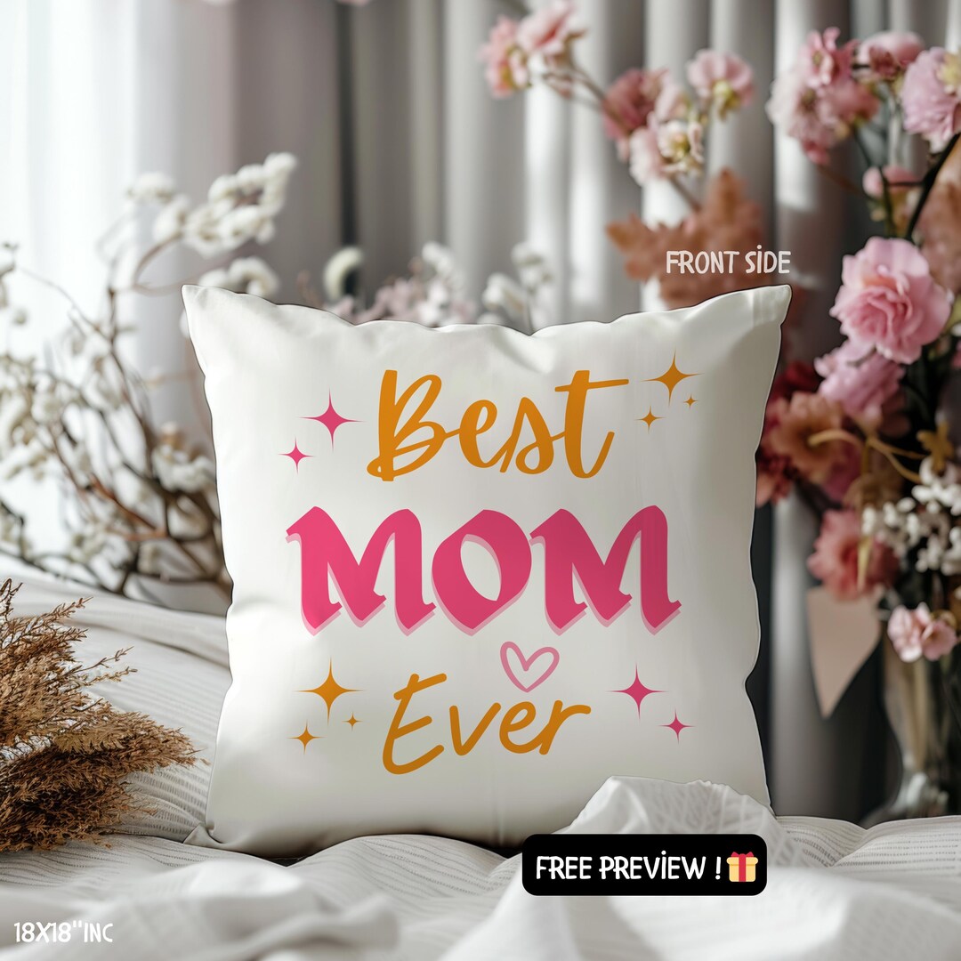 Custom Best Mom Pillow Decorative Pillow,heart Photo Cushion,gift for ...