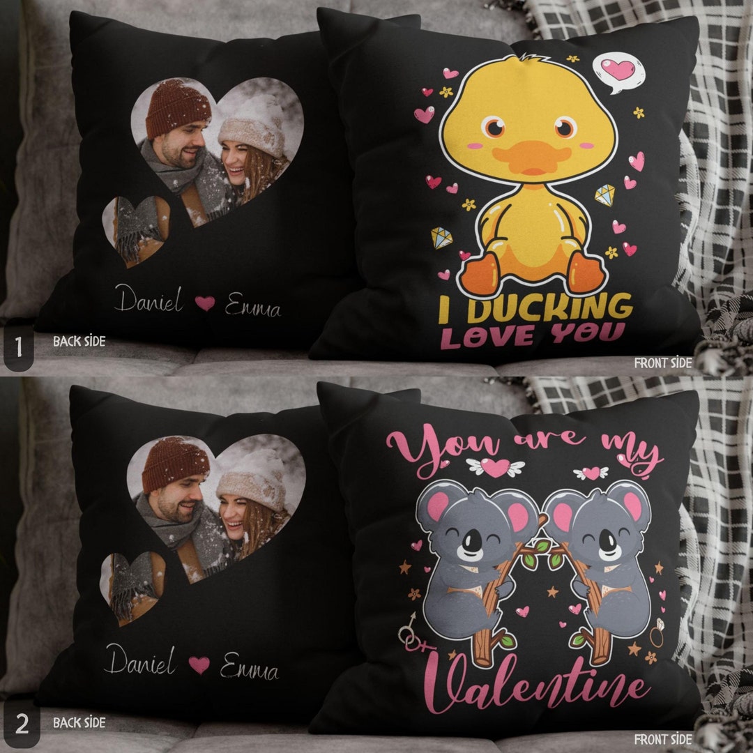 Romantic Cute Animal Pillow With Photo-koala and Duck Desing Couple ...