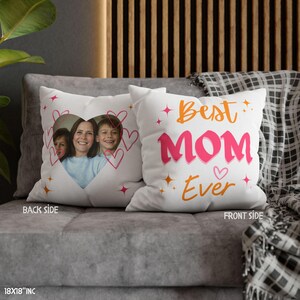 Custom Best Mom Pillow Decorative Pillow,heart Photo Cushion,gift for ...