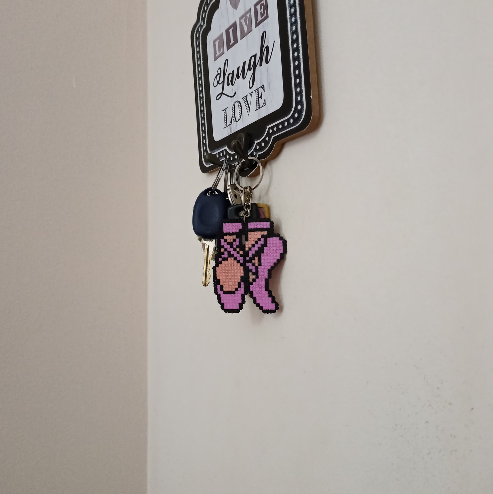 Pointes Ballet Shoes Mini Pixel Art Keychain - Etsy