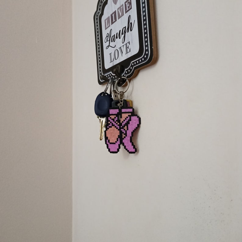 Pointes Ballet Shoes Mini Pixel Art Keychain - Etsy