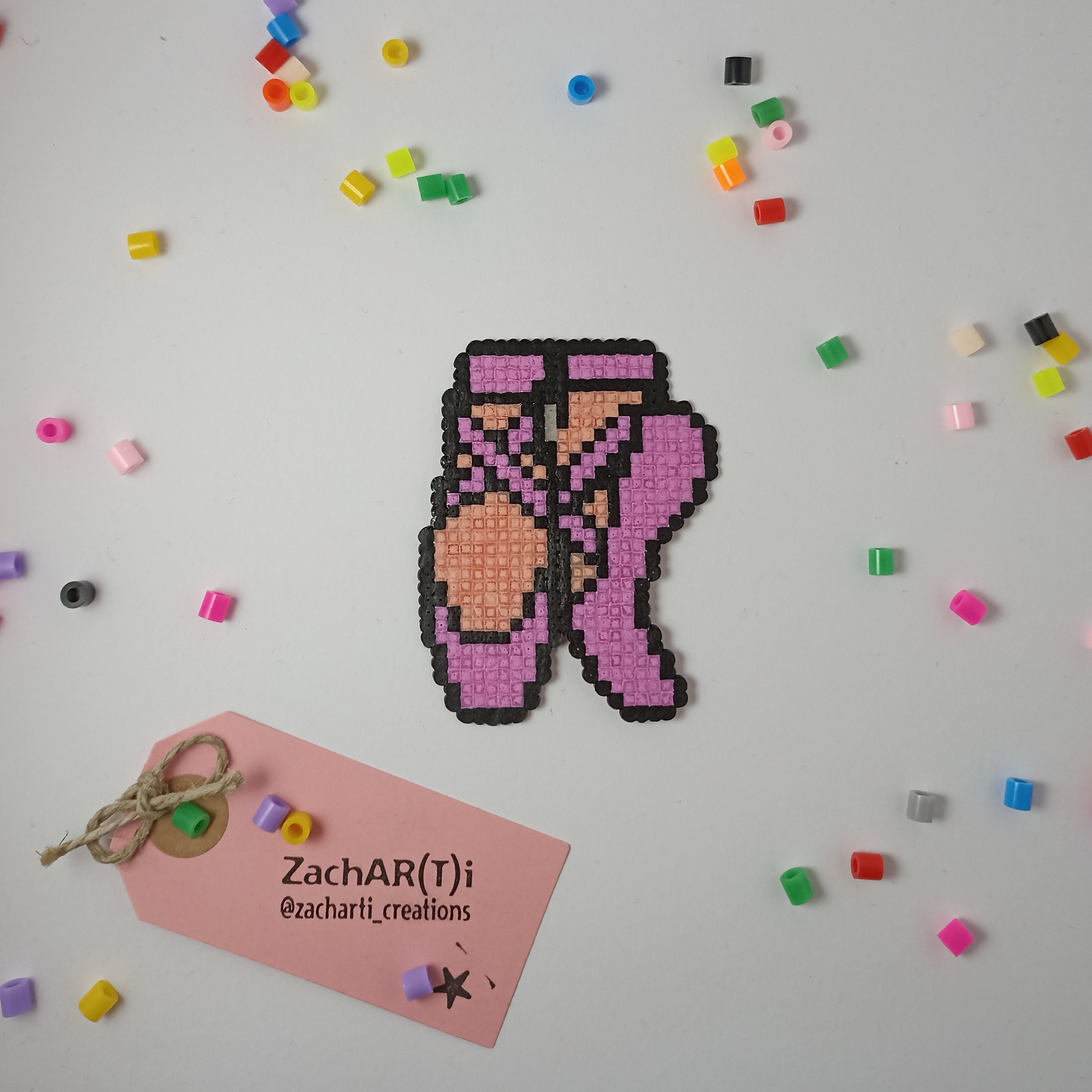 Pointes Ballet Shoes Mini Pixel Art Keychain - Etsy