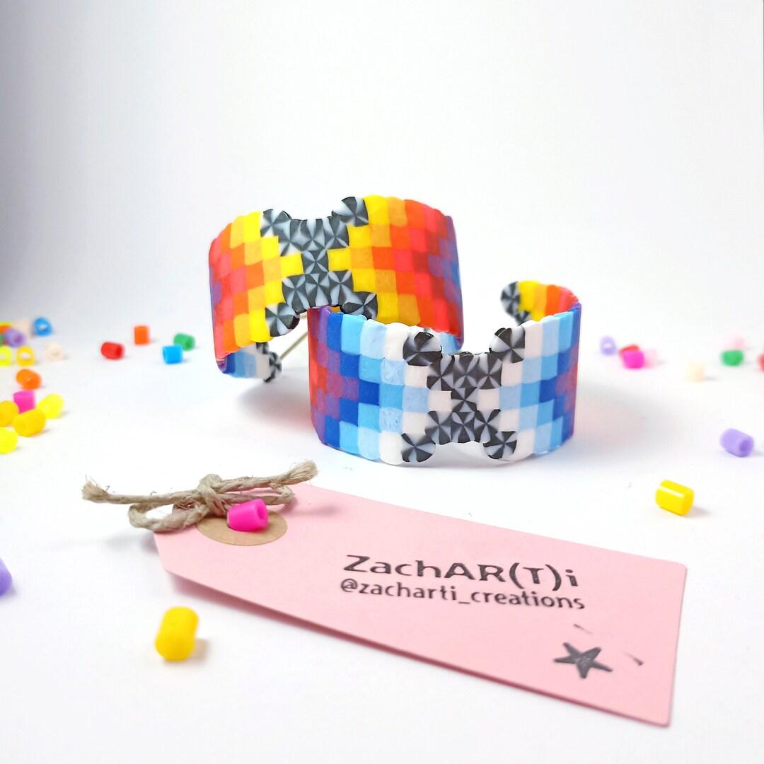 Rainbow Arrow Bracelet Pixel Art - Etsy