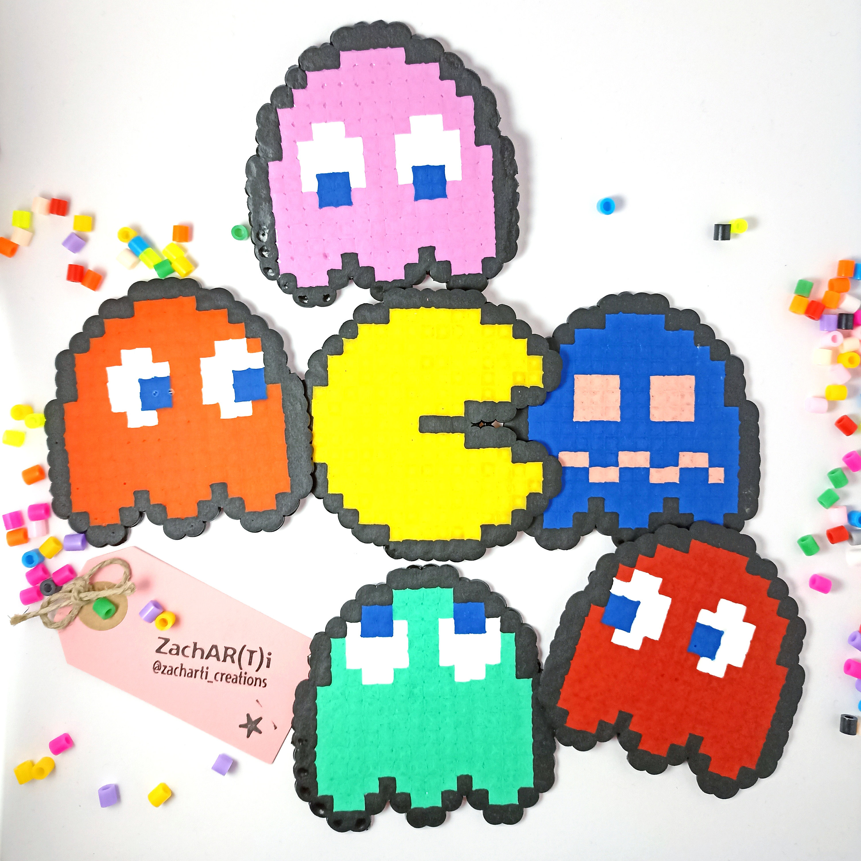 Pacman Inspired Coasters - Etsy