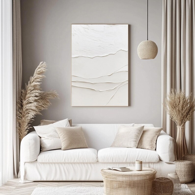 Large 3D White Textured Abstract Painting Minimalist Wall Art Etsy large-3d-white-textured-abstract-painting-minimalist-wall-art-etsy