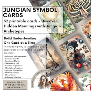 Printable Jungian Symbol Cards for Creatives 52 Watercolour Cards With ...