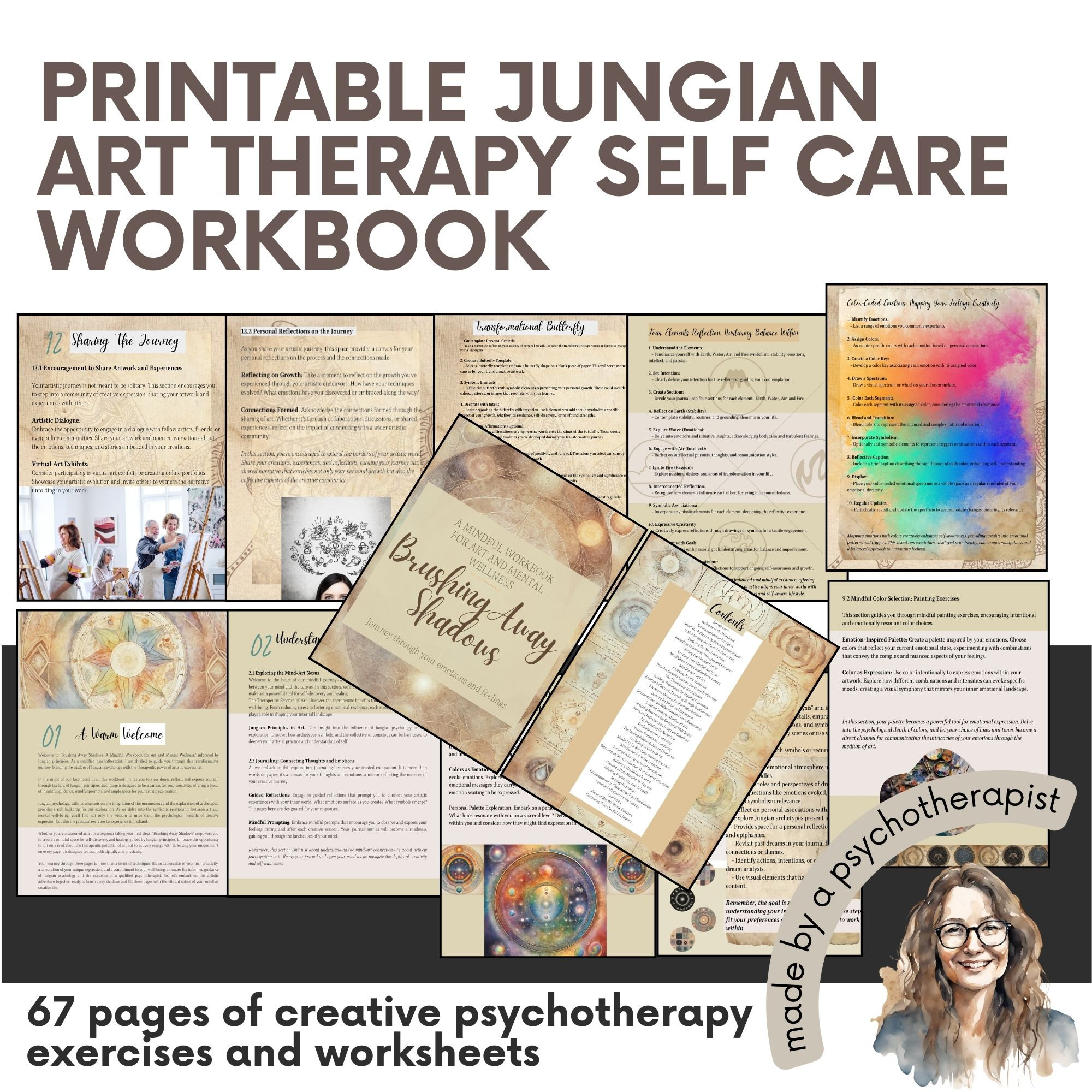Jungian Art Therapy Workbook: Self Expression and Awareness Transform ...