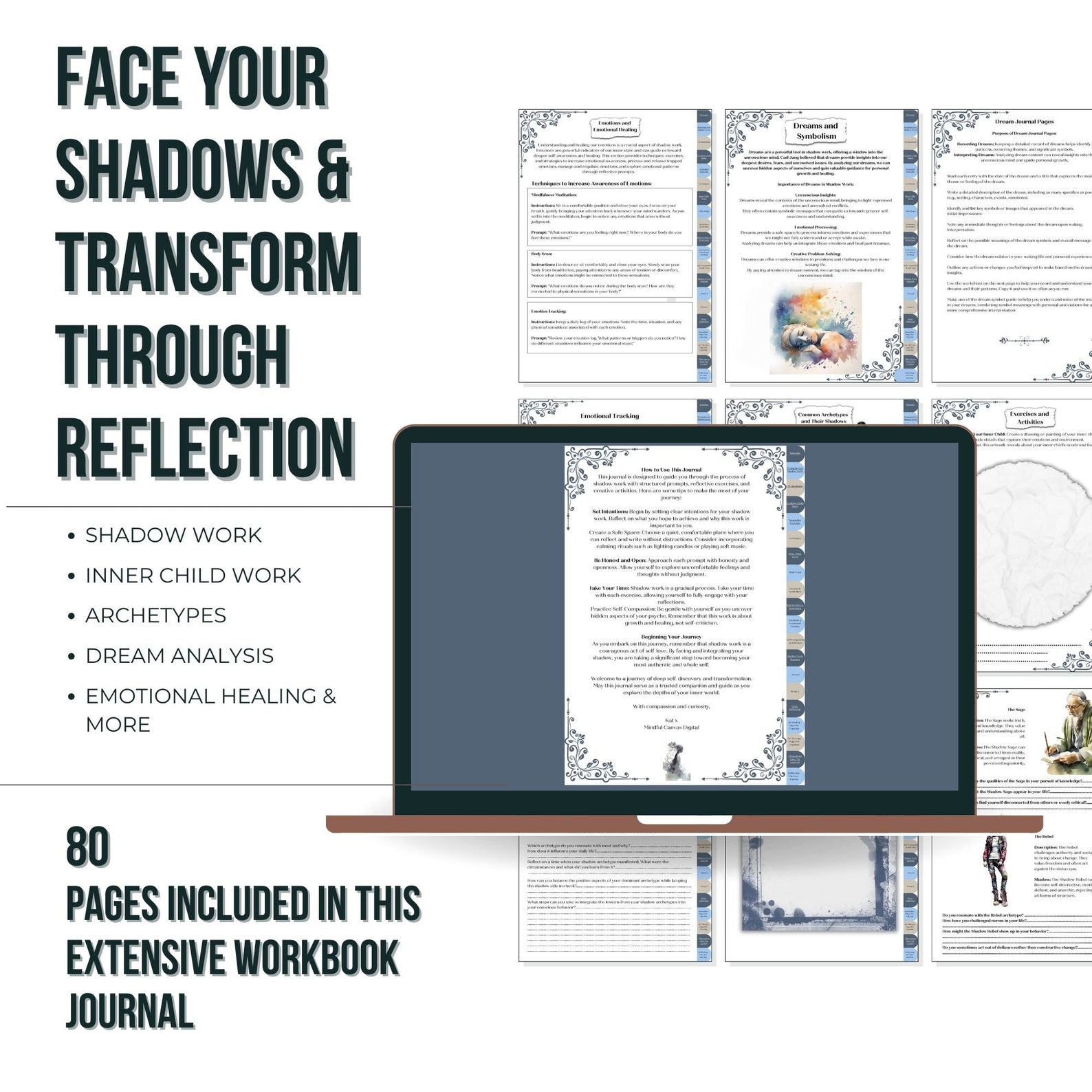 Shadow Work Journal PDF Printable A4 & US Letter Inner Child Healing ...