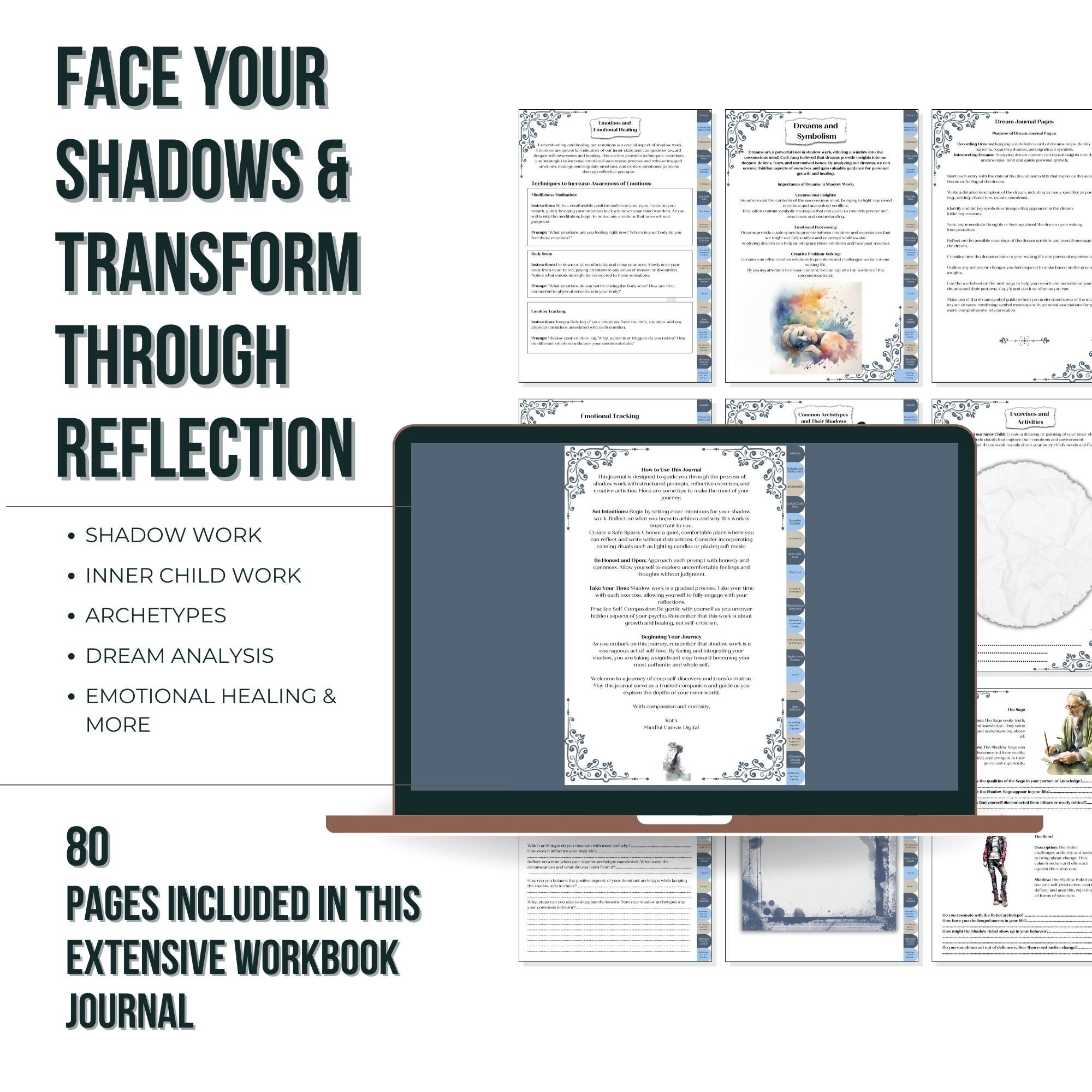 Shadow Work Journal PDF Printable A4 & US Letter Inner Child Healing ...