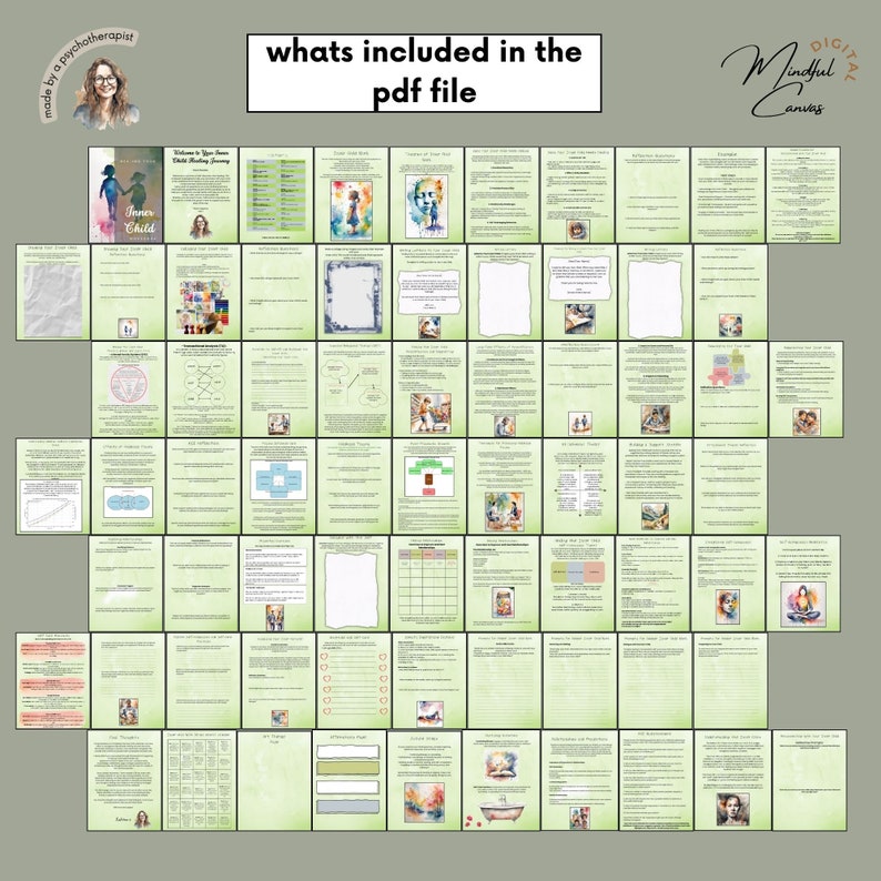 Inner Child Healing Workbook Printable Digital PDF A4 US Letter Self ...