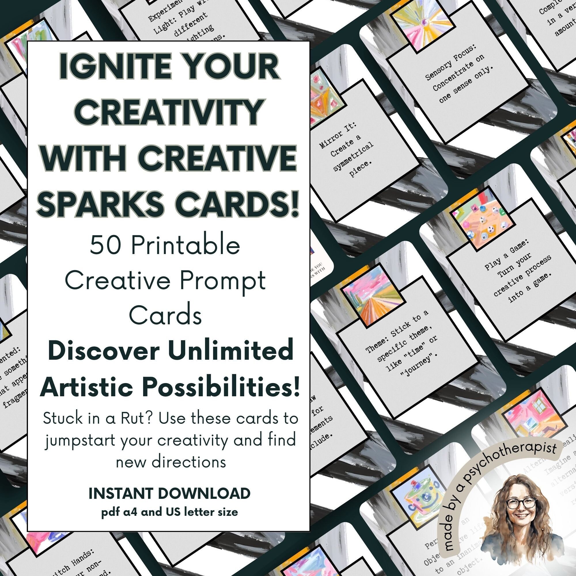 Printable Creative Ideas Cards Think Outside the Box Motivational ...